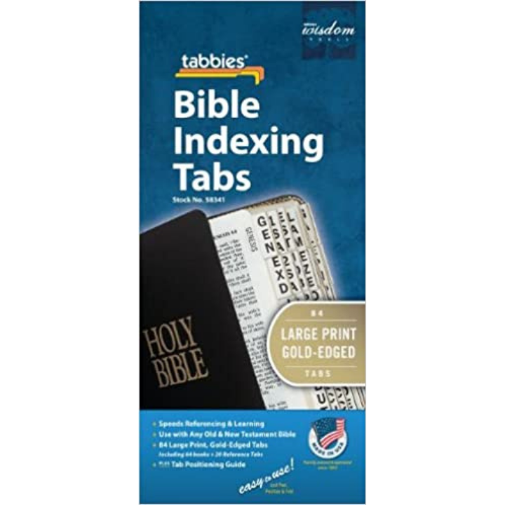 Large Print Gold Edged Bible Indexing Tabs | The Grounds Bookstore and Cafe